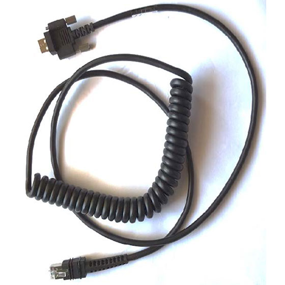 Zebra CBA-UF2-C09ZAR 9ft Shielded USB Type A Coiled Locking Connector Cable