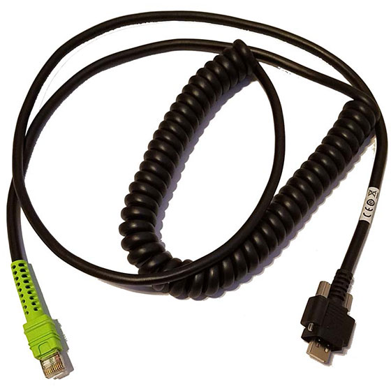 Zebra CBA-UF7-C12ZAR 12ft Shielded USB Type A Coiled Locking Connector ...