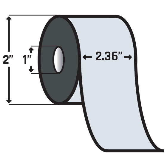 Zebra 02000BK06030 2.36 in. x 984' 2000 Performance Wax Ribbon