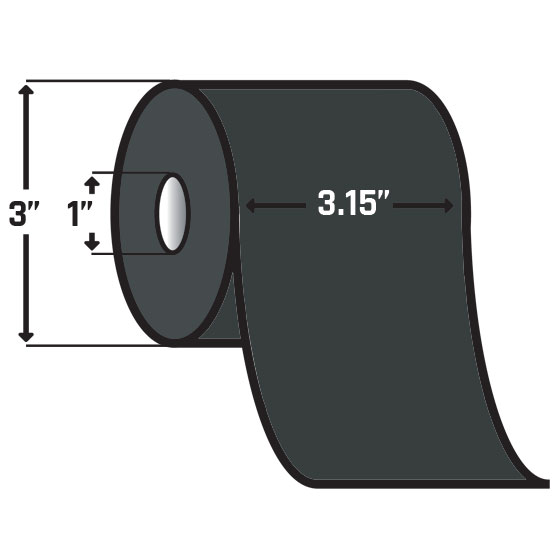 Zebra 02100BK08045 3.15 in. 2100 Performance Wax Ribbon