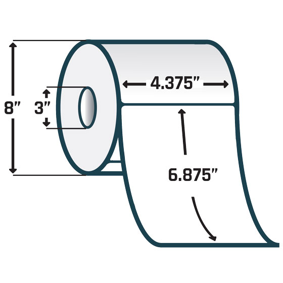 Zebra 10006703 DT 4.375 x 6.875 Z-Slip Barcode Labels | PTS Mobile