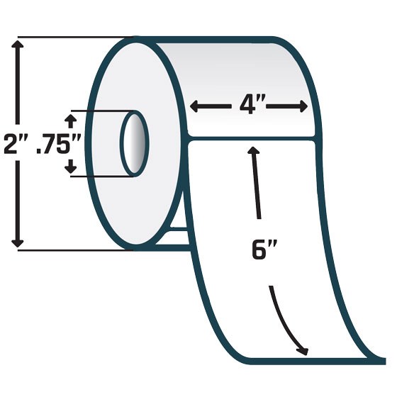 Zebra 10034078 DT 4 x 6 PolyPro 4000D ZBR4000 RFID Labels