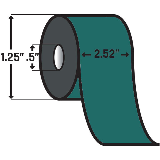 Zebra 05095GS06407 2.52 in. x 243' 5095 Performance Resin Ribbon